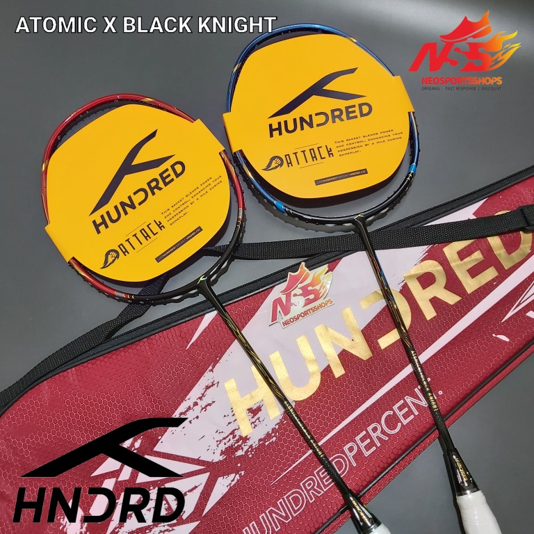 Jual Raket Badminton HUNDRED HNDRD Atomic X Black Knight Original ...
