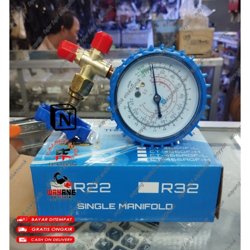 Jual testing manifold ac alat ukur pengisian Freon kulkas single ...