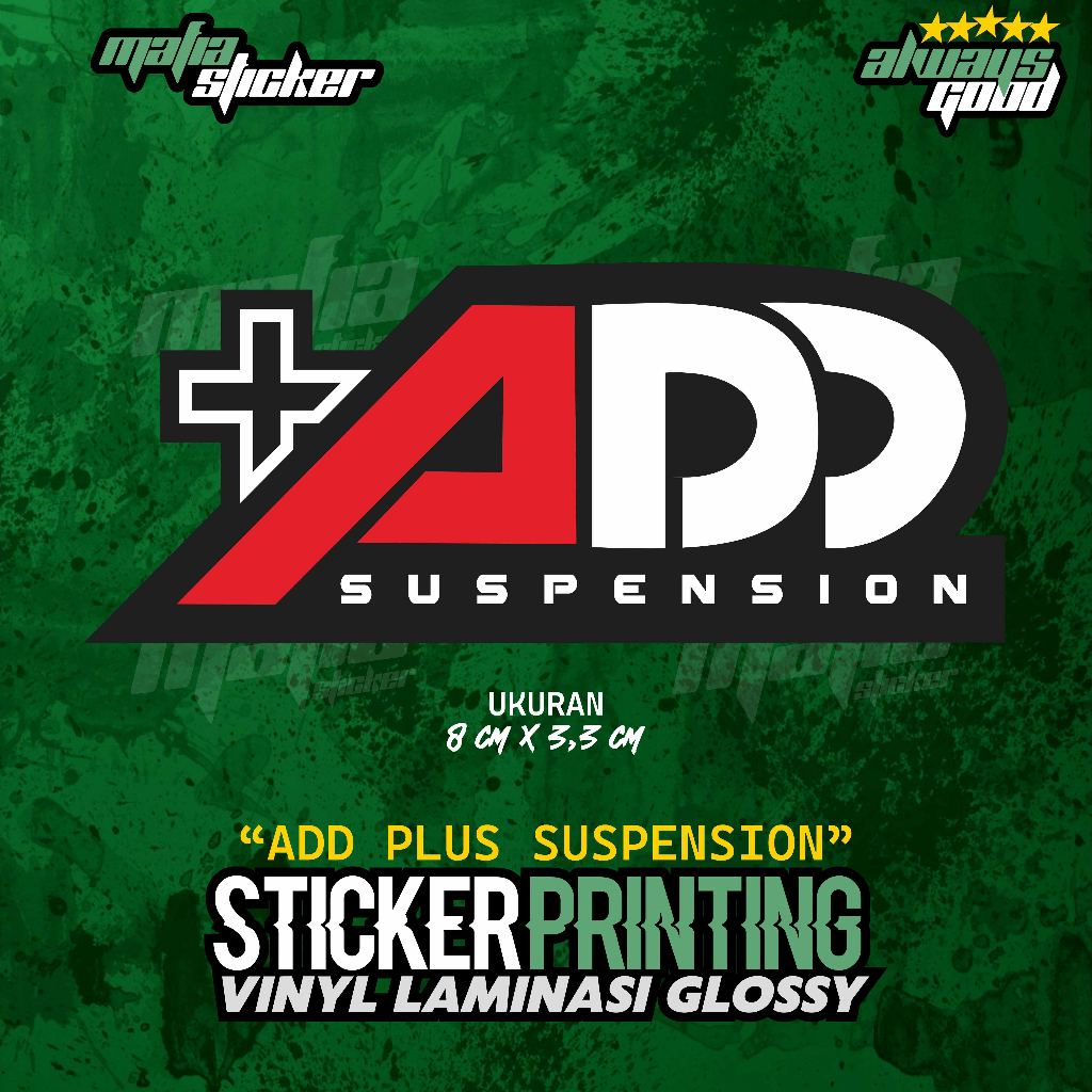 Jual STICKER/STIKER PRINT CUT ADD PLUS SUSPENSION | Shopee Indonesia