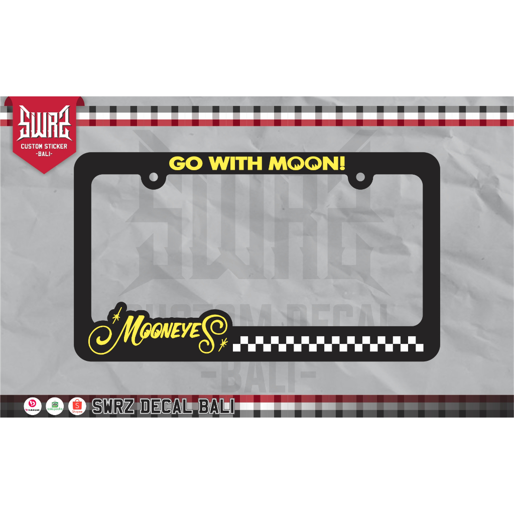 Jual FRAME PLAT NOMOR MOTOR AKRILIK CUSTOM | Shopee Indonesia