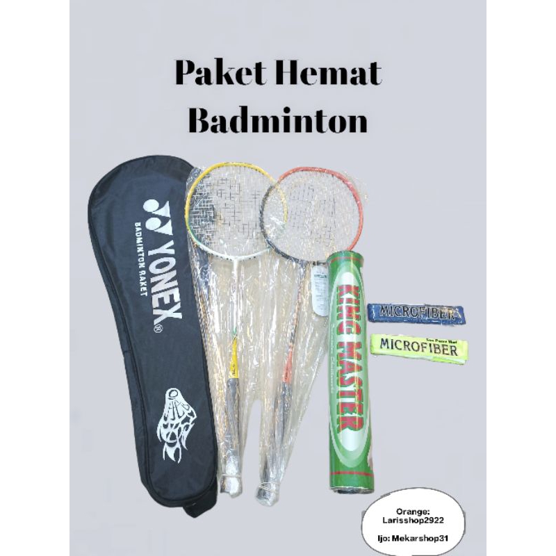 Jual Raket badminton paket lengkap/raket badminton set murah lengkap ...