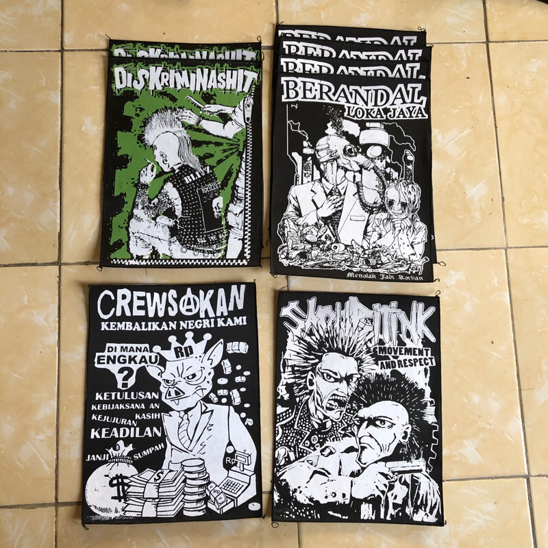 Jual PROMO BACKPATH (Emblem Punggung jaket) bordil punk backpack sablon ...