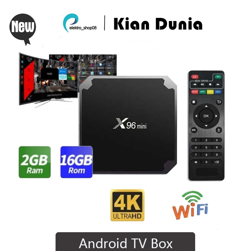 Jual X96mini HD jaringan set-top box 4K TV BOX Android 7.1.2 Android Tv ...