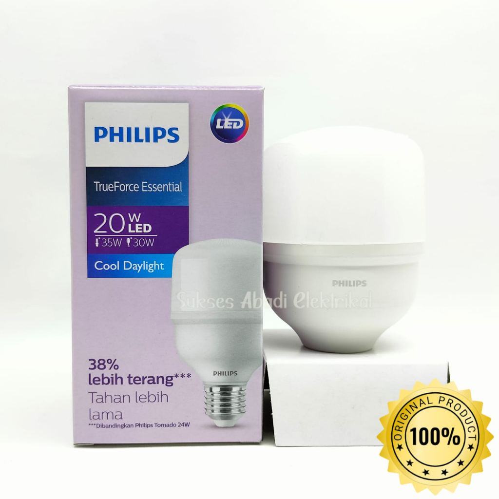 Jual LAMPU LED PHILIPS TRUE FORCE ESSENTIAL E27 KAPSUL JUMBO | Shopee Indonesia