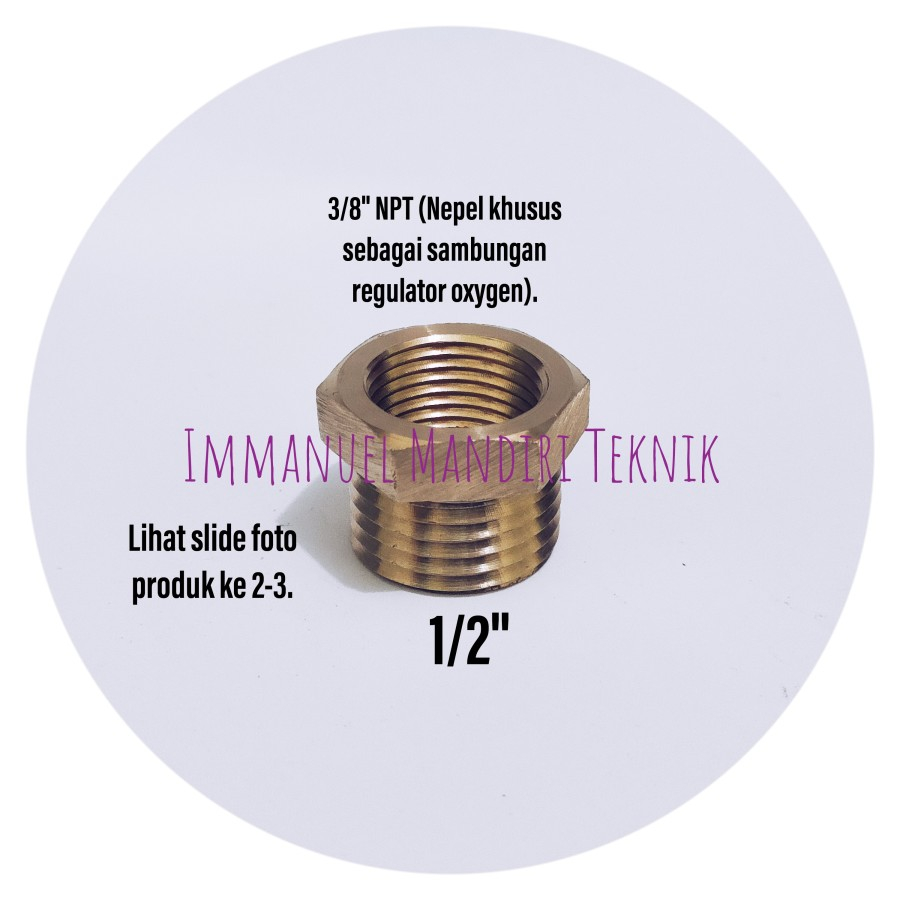 Jual Nepel regulator oksigen 1/2 / Vlok ring regulator oxygen 1/2 ...