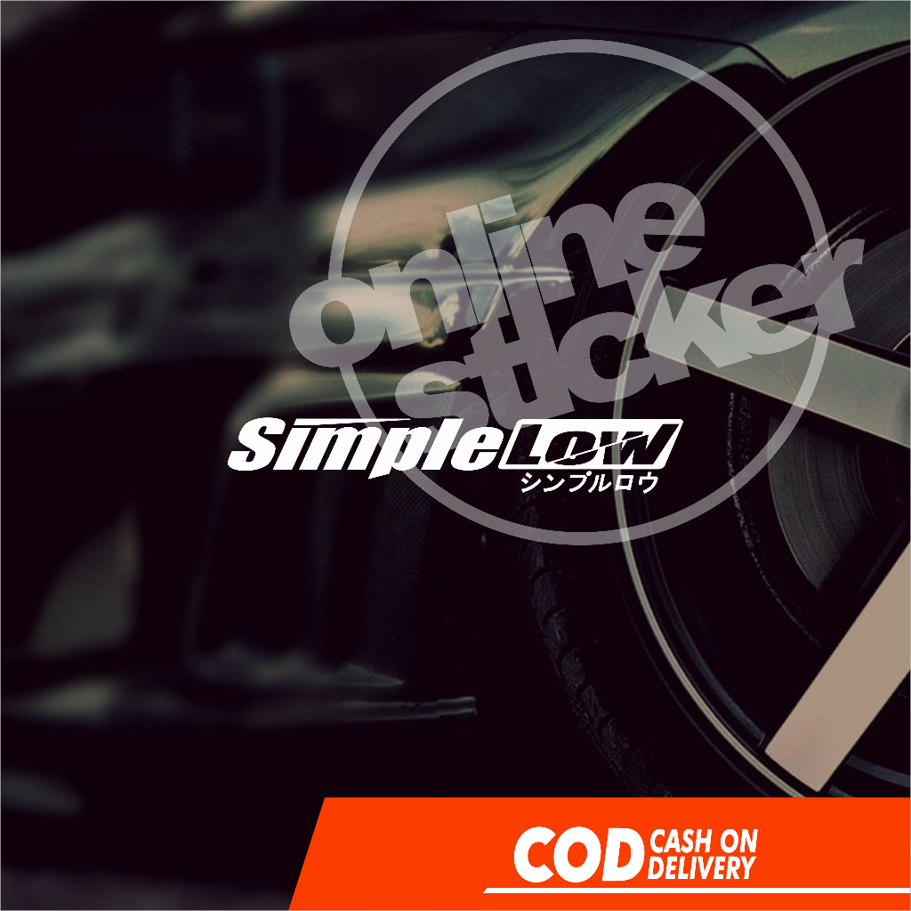 Jual Stiker simple Low | cutting menyala | Shopee Indonesia