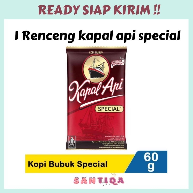 Jual Kopi Kapal Api Special 60gr 1 Renceng Isi 10 Sachet | Shopee Indonesia