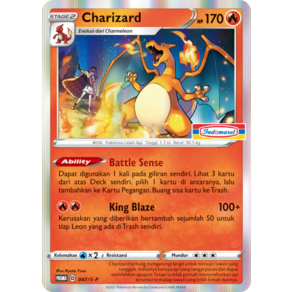 Jual POKEMON TCG INDONESIA CHARIZARD HOLOGRAM PROMO INDOMARET 047/S-P | Shopee Indonesia