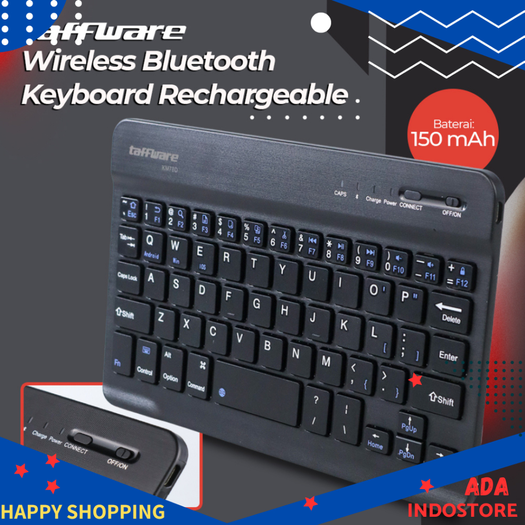 Jual Wireless Bluetooth Keyboard Rechargeable | Shopee Indonesia