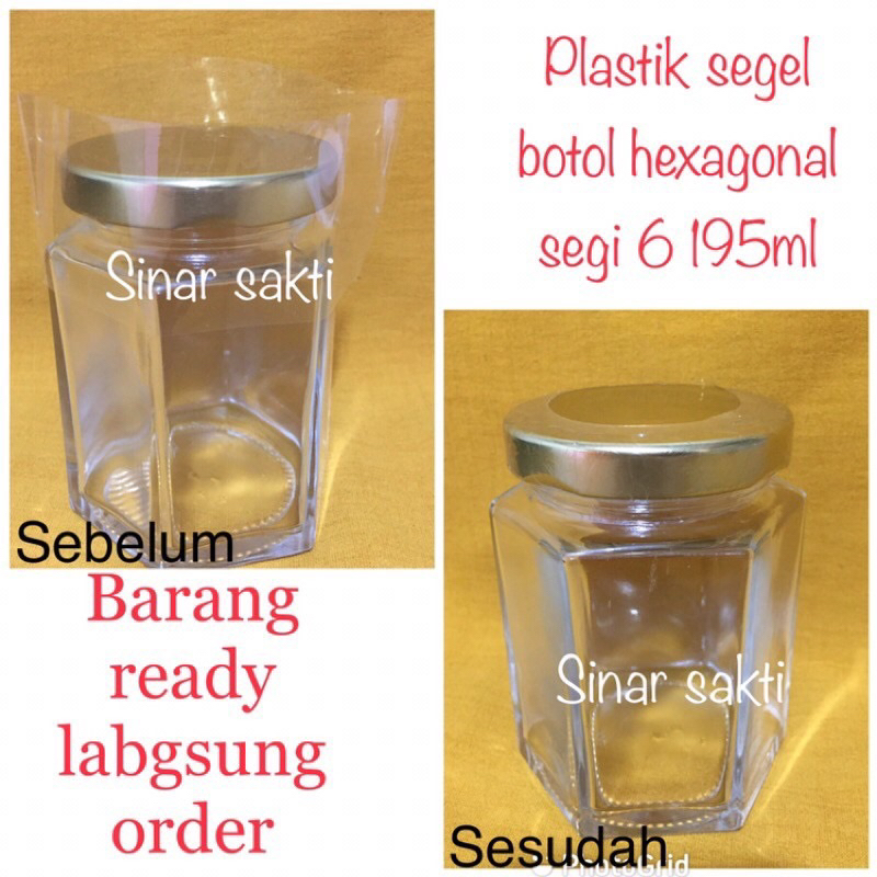 Jual plastik segel hexagonal 195ml / plastik segel hexagonal/segel ...