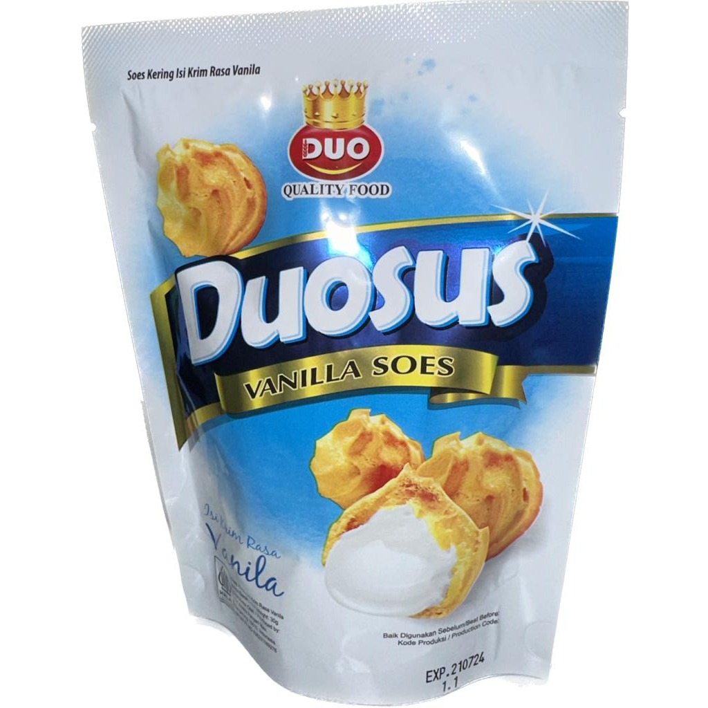 Jual TOP DUOSUS KUE SOES KERING 35gr POUCH COKLAT BLUEBERRY DUO SUS ...