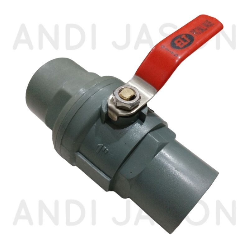 Jual BALL VALVE 1" INCI PVC POLOS / STOP KRAN AIR PLASTIK GAGANG STAINLESS | Shopee Indonesia