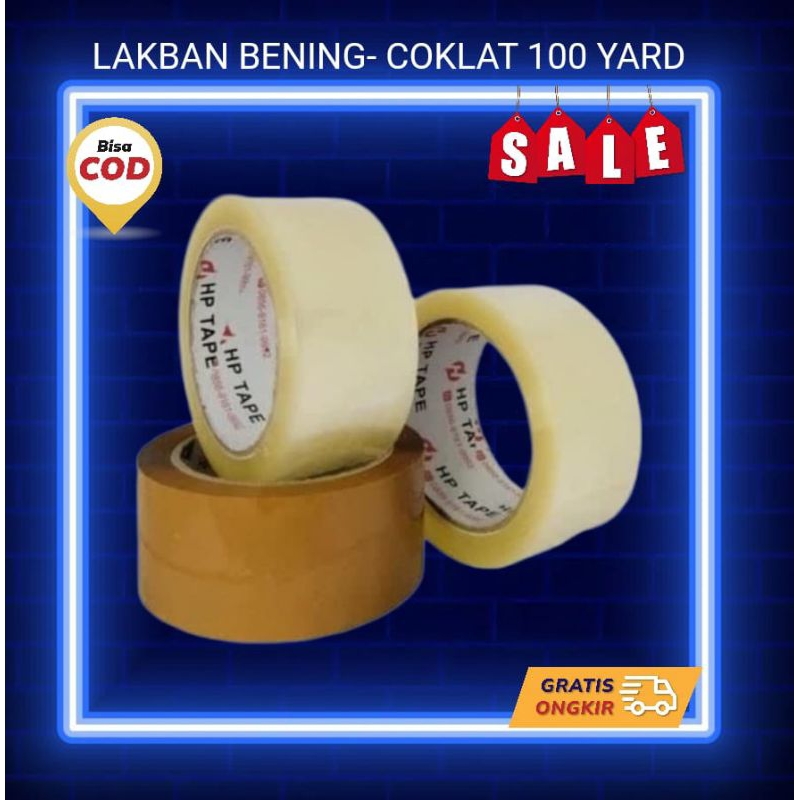 Jual Lakban Bening - Lakban Cokelat TAPE Ekomonis 45mm x 100 Yard ...