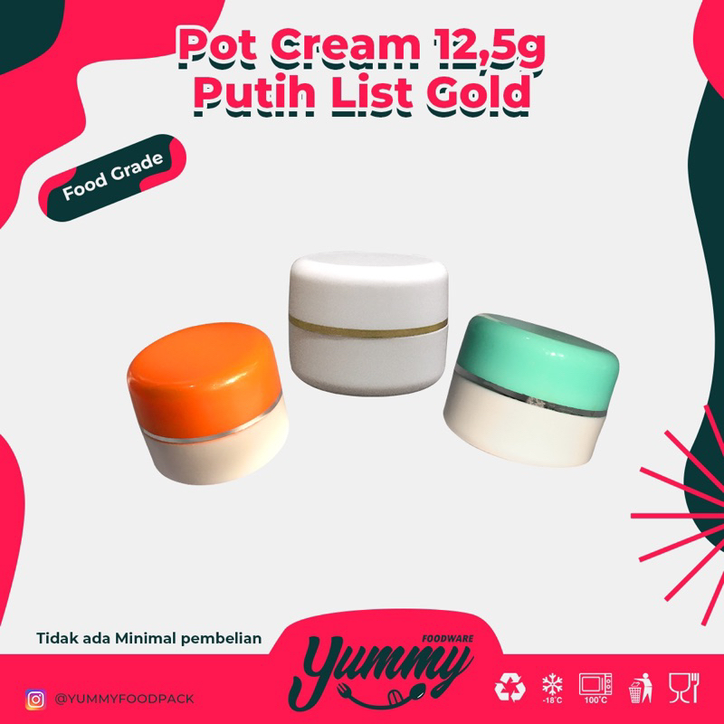 Jual POT CREAM PP12,5 GR /POT SALEP 12,5 GR PUTIH, BIRU, ORANGE ...