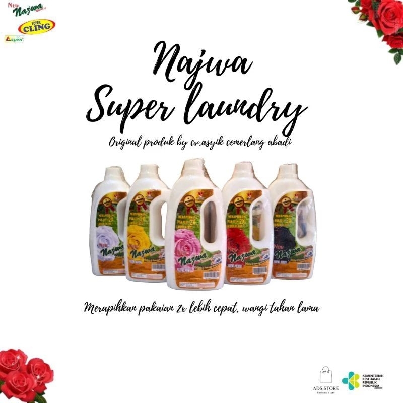 Jual PEWANGI LAUNDRY PREMIUM NAZJWA BOTOL 1 Liter | Shopee Indonesia