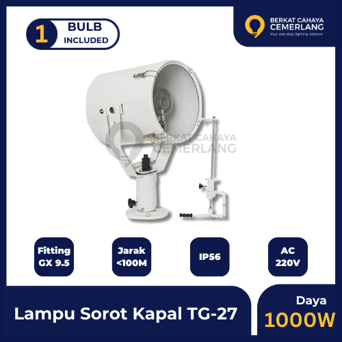 Jual Lampu Sorot Kapal TG-27 1000W Search Light TG27 Marine Light | Shopee Indonesia