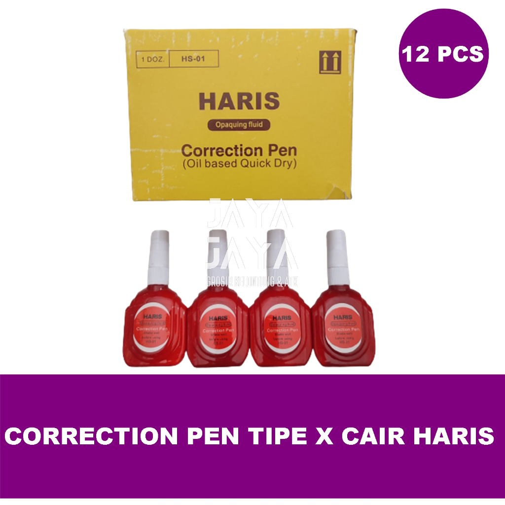 Jual CORRECTION PEN TIPE X CAIR HARIS ISI 12 PCS | Shopee Indonesia