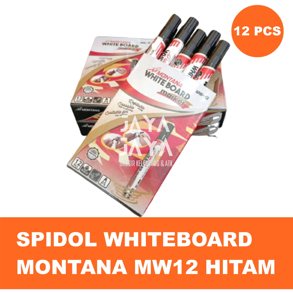 Jual 1 Pak Spidol MONTANA WHITE BOARD MW-12 Isi 12 Pcs / whiteboard ...