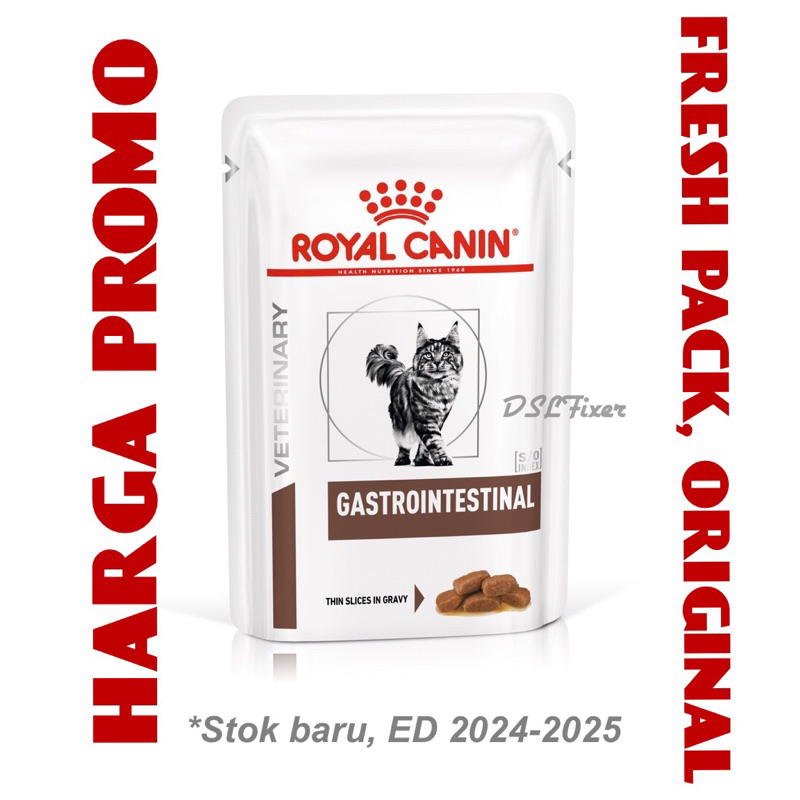 Jual Royal Canin Gastrointestinal Cat Wet Pouch 85 gr - Makanan Basah ...