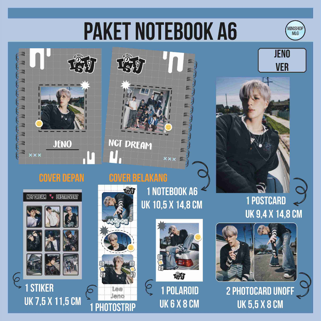 Jual (FREEBOX) PAKET HEMAT NOTEBOOK BERGARIS NCT DREAM ISTJ EKSTROVERT ...