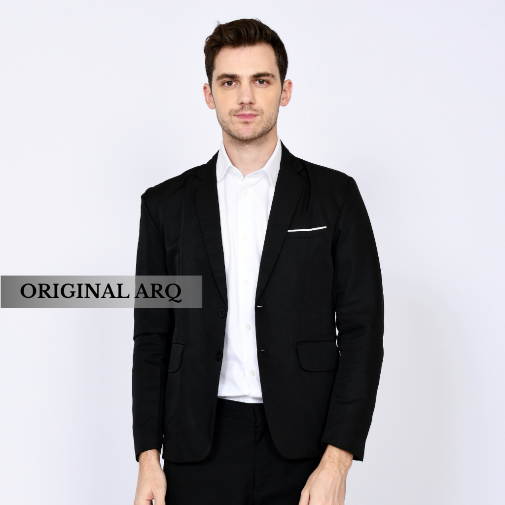 Jual Jas Blazer Pria Formal Jas Pria Hitam Model Slimfit Jas Pria Keren ...