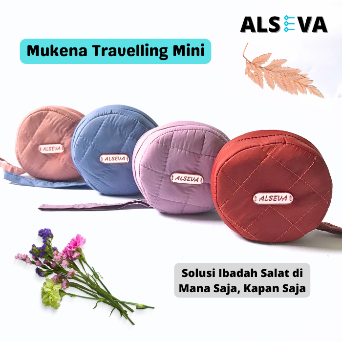 Jual ALSEVA - Mukena Travelling Mini Pouch Parasut Korea Premium Jumbo Dewasa (Free Sajadah ...