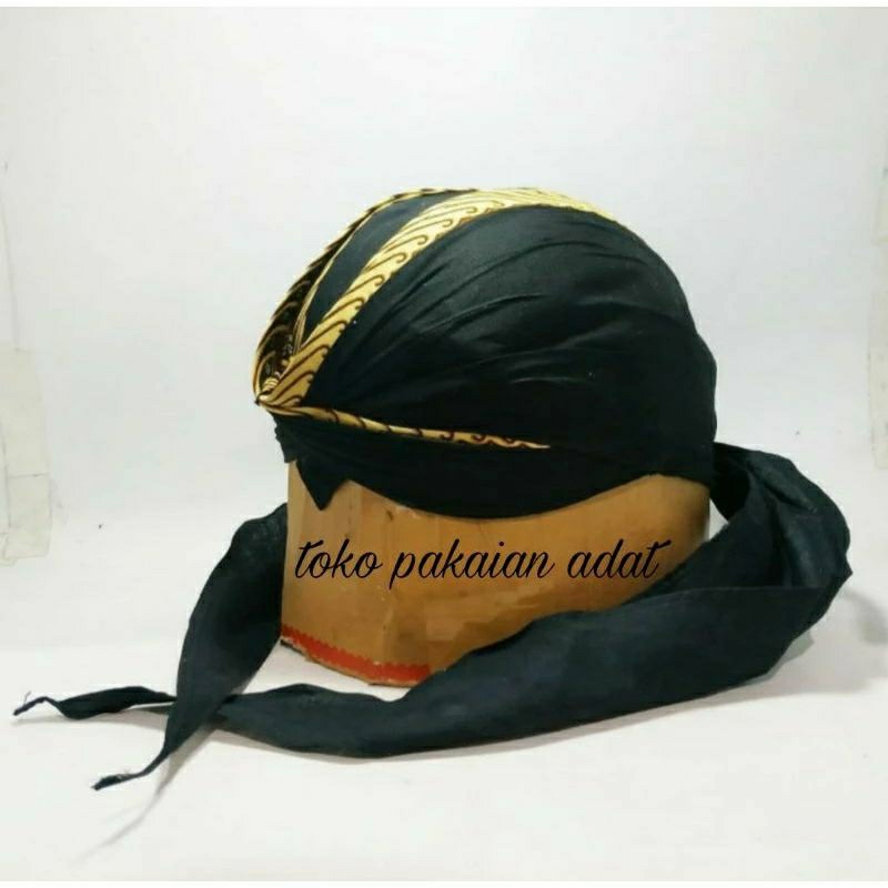 Jual Blangkon Jogja Lipat Sliwir Motif Samurai Kuning (Ekor Hitam ...