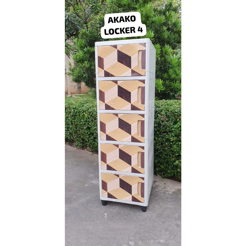 Jual LEMARI PLASTIK AKAKO SWING LOCKER PRINTING / RAK SERBAGUNA ...