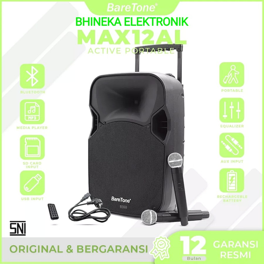 Jual speaker portable wireless baretone MAX 12 AL original max12al ...
