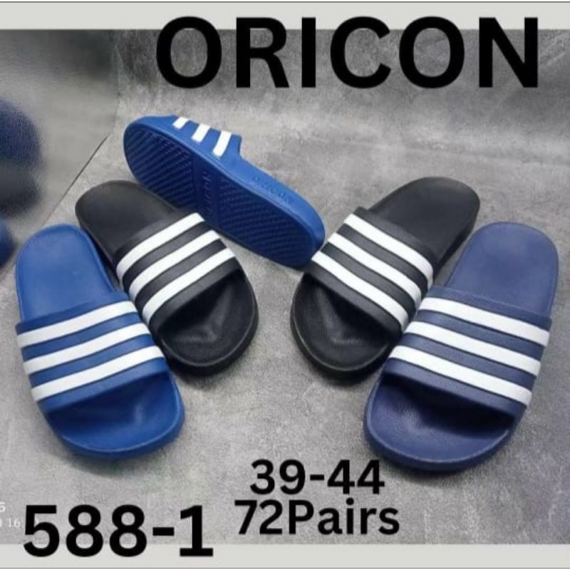 Jual Sandal selop pria strip/sandal oricon slop | Shopee Indonesia