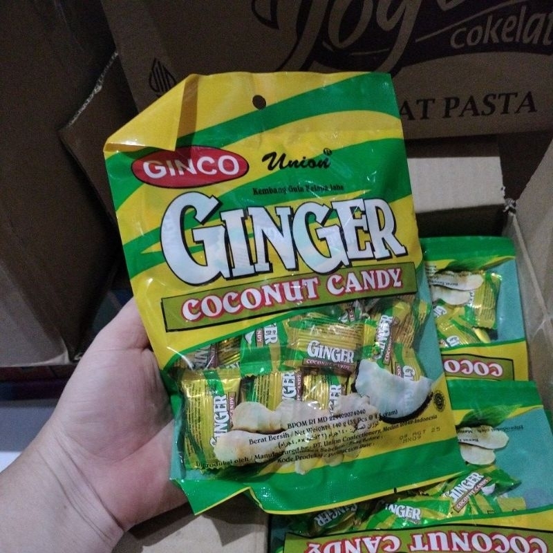 Jual Permen/GINGER coconut candy union harga 1 bungkus isi 32pics ...