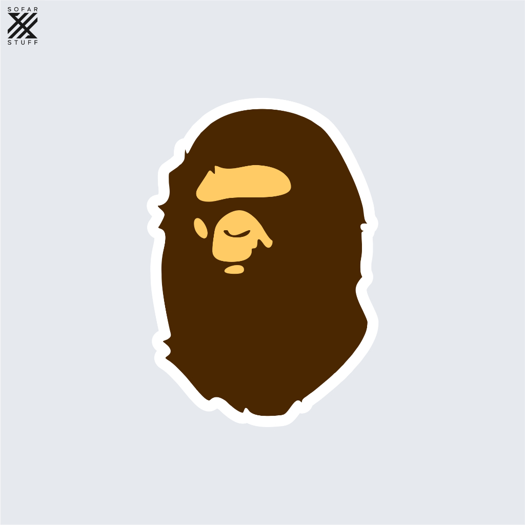 Jual STIKER BAPE - A BATHING APE STICKER BRAND STIKER DIE CUT DISTRO ...