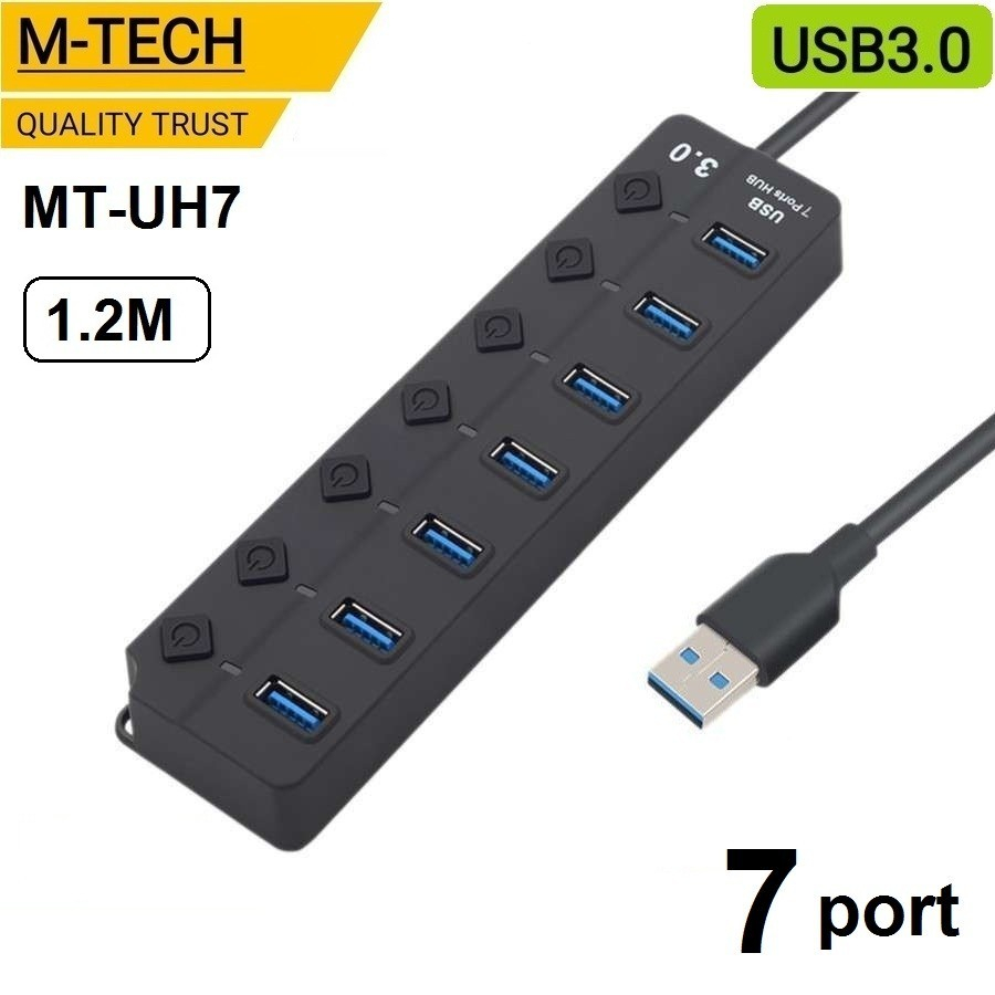 Jual M-Tech Usb Hub USB 3.0 MT-UH7 7 Port Original | Shopee Indonesia