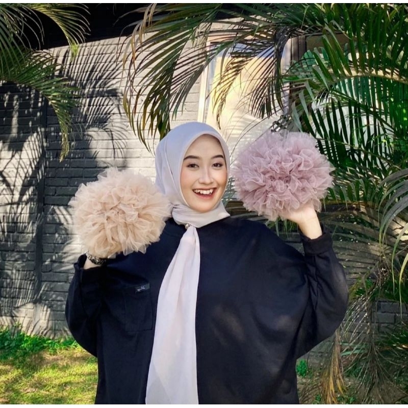 Jual Scruncie Tile Jumbo Premium / Karet Hijab Tile Jumbo / Cepol Tile ...