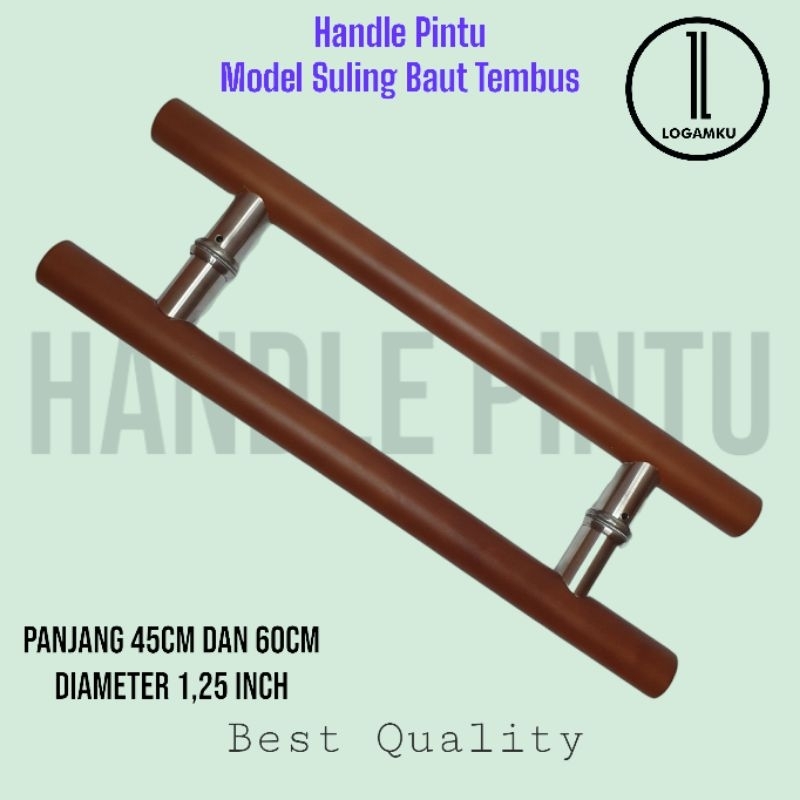 Jual Handle pintu baut tembus gagang pintu model suling panjang 45cm ...