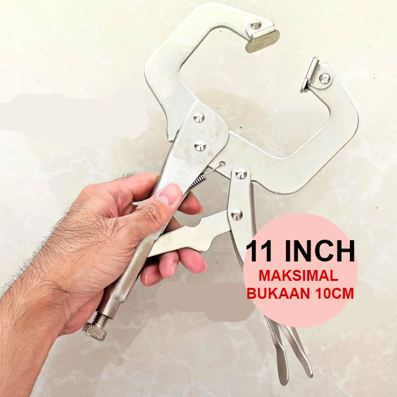 Jual locking plier panjang / catok c besar / Tang buaya / klem panjang / Tang Jepit C | Shopee ...