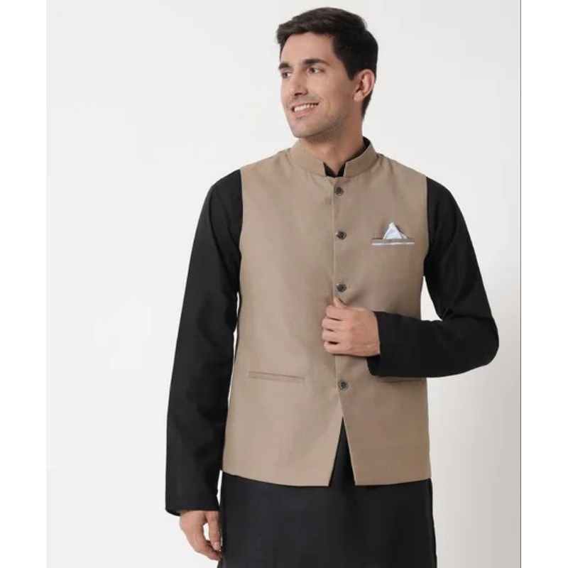 Jual Rompi Pria Pakistan - Vest Muslim Bahan Jas | Shopee Indonesia