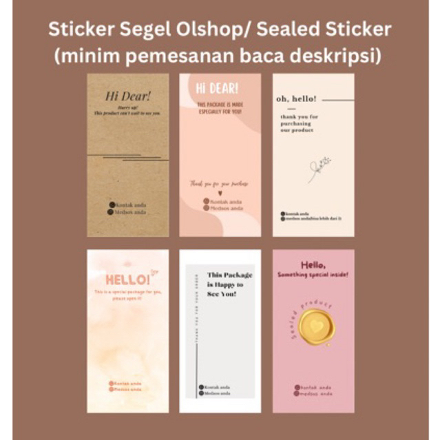 Jual STICKER SEGEL OLSHOP - STICKER OLSHOP - label olshop - sealed ...