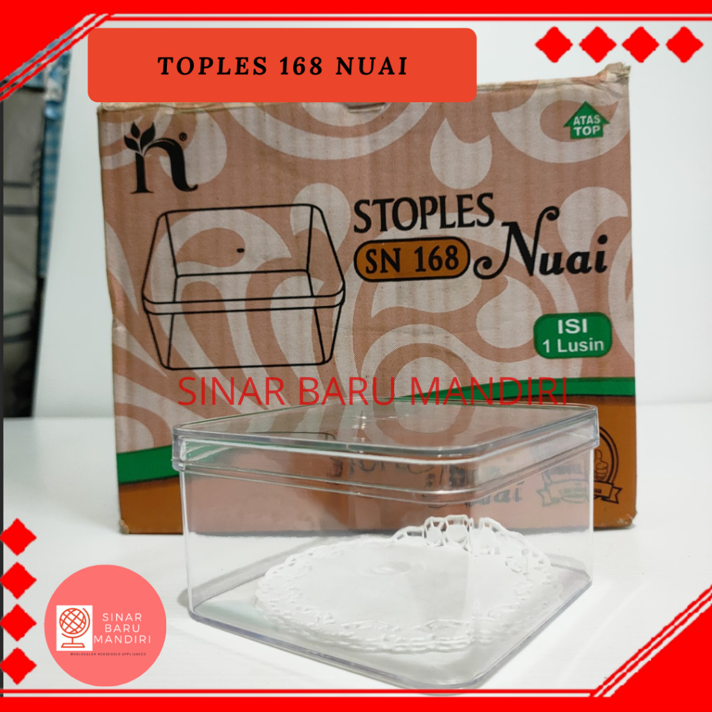 Jual Toples Nuai SN 168 / Dessert Box/ Toples persegi/ Toples kotak isi ...