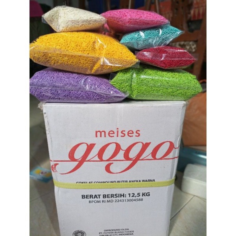 Jual Meses Gogo/Meises Putih/Meises Merah/Meises Kuning 1kg/Mesis Warna ...