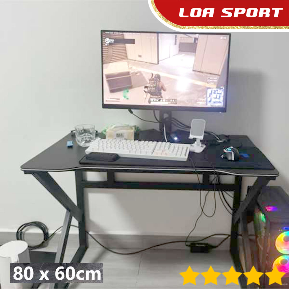 Jual Meja Komputer MDF 80 x 60 cm Rangka Besi Desain K Gaming Minimalis ...