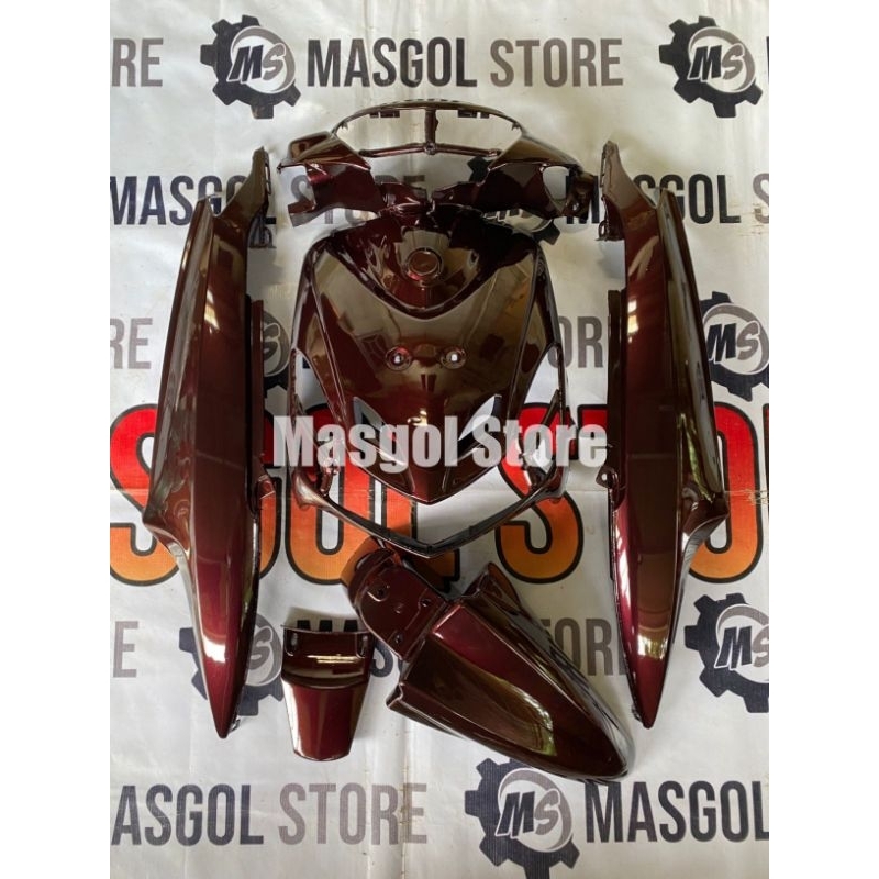 Jual Full body halus Yamaha Mio Smile Moonlight Red Dark Ruby custom ...
