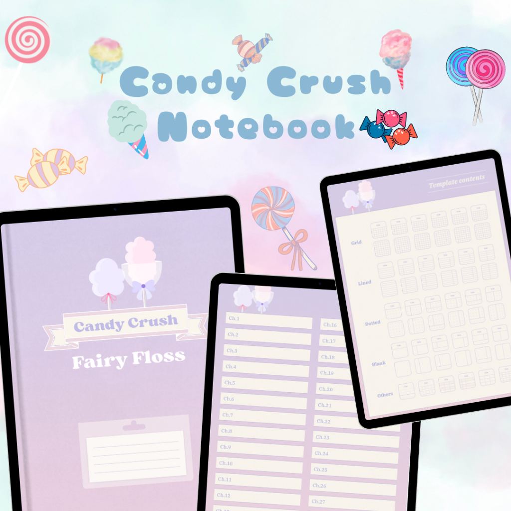 Jual Digital Notebook for tablet,dll --- Candy Crush Notebook | Shopee ...