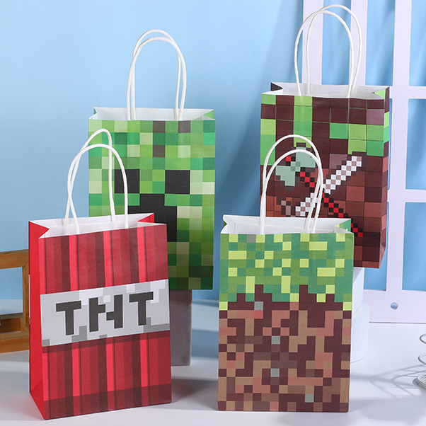 Jual Paperbag MINECRAFT goodie bag ultah anak cute / tempat snack ...