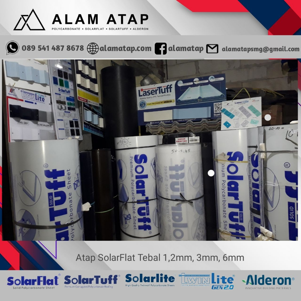 Jual SolarFlat 1.2mm - Solartuff Flat - Solartuff Solid - Atap Bening ...