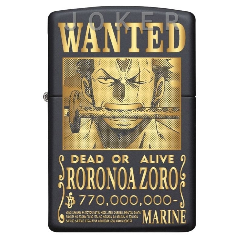 Jual Korek api Zippo Matte Black Grafir laser ONE PIECE - RORONOA ZORO ...