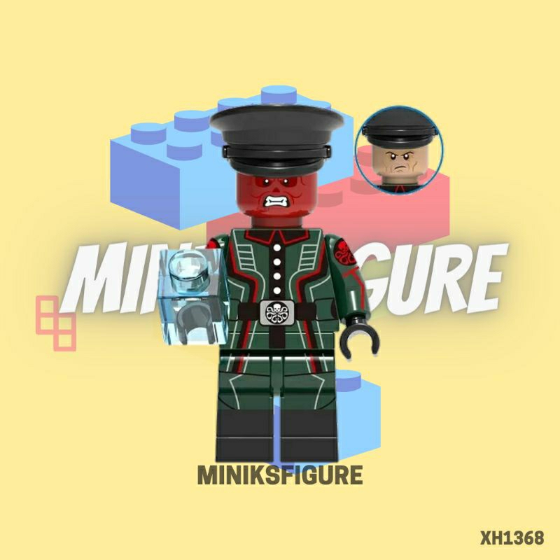 Jual Mainan Balok Susun Edukasi Anak Minifigure Red Skull | Johann ...
