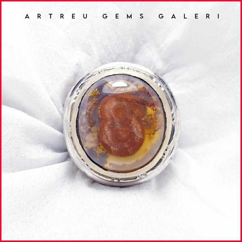 Jual Batu Lumut Unik Angka ( 8 ) - ( Moss Agate ) | COD Bisa | Cincin ...