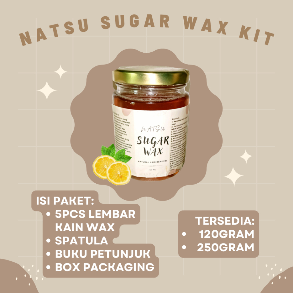 Jual NATSU SUGAR WAX KIT 250GR SUGAR WAXING PENCABUT PENGHILANG BULU ...