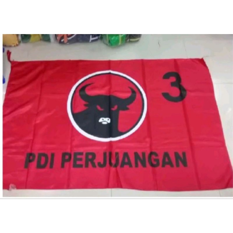 Jual Bendera Sablon Partai Pdi Perjuangan Per 50 Pc Uk 90×60 Shopee